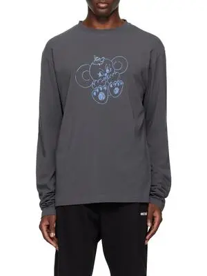 We11Done Monster Long Sleeve T-shirt - Charcoal Ash