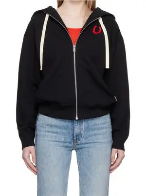 JIL SANDER Zipper Hoodie - Black