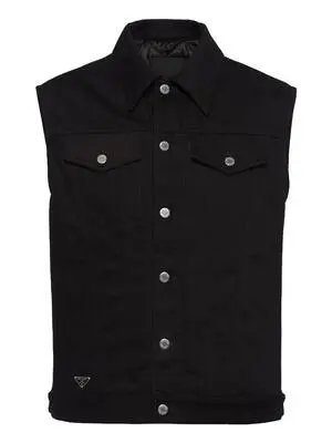 Prada Triangle Logo Gilet - Black