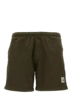C.P. COMPANY Logo Patch Swim Shorts - Black