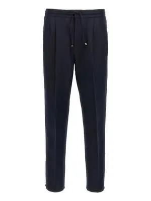 Brunello Cucinelli Pleated Drawstring Trousers - Blue