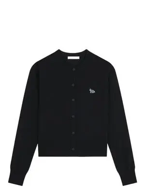Maison Kitsuné Baby Fox Patch Knit Cardigan - Black