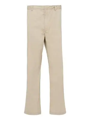 Prada Stretch Poplin Wide Leg Pants - Rope Ash