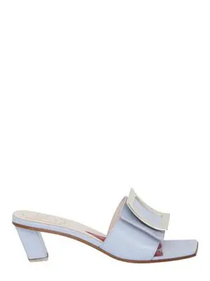 ROGER VIVIER Roger Vivier Love Buckle Mules In Patent Leather