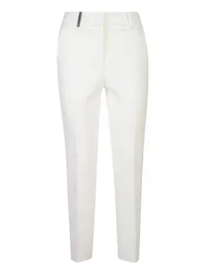 Peserico Slim Tailored Pants - White