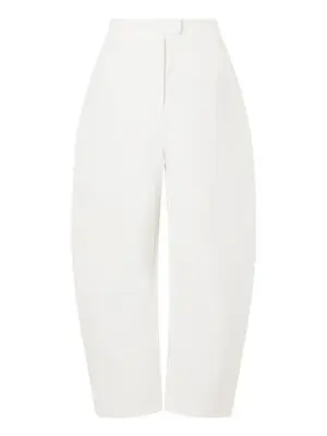 RÓHE Cotton Wide-leg Trousers - White