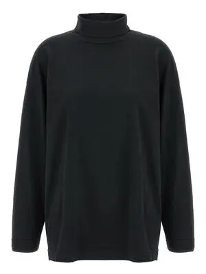 HAIKURE Long-sleeved High Collar T-shirt - Black