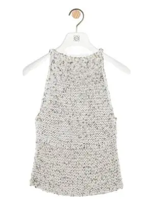 LOEWE Loewe Off-the-Shoulder Top With Hand-Woven Anagram Sequins
