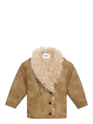 Isabel Marant Étoile Clea Shearling Coat - Taupe