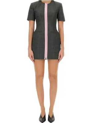 MSGM Zip-up Mini Dress - Black