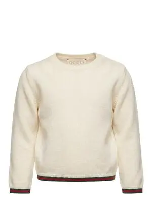 GUCCI Gucci Baby Wool Sweater With Web Trim