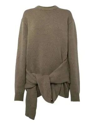 J.W.ANDERSON Jw Anderson Draped-tie Front Jumper - Khaki