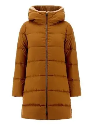 Herno Quilted Zipped Hooded Jacket - Brown