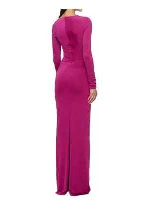 16ARLINGTON 16Arlington Stretch Jersey Maxi Dress With Gathered Waist