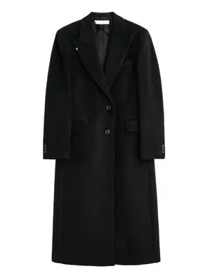 Our Legacy Long-sleeved Wool Blend Coat - Black