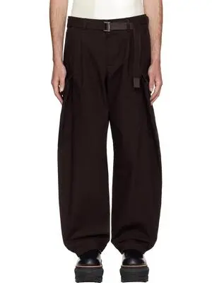 Sacai Cargo Straight-leg Trousers - Black