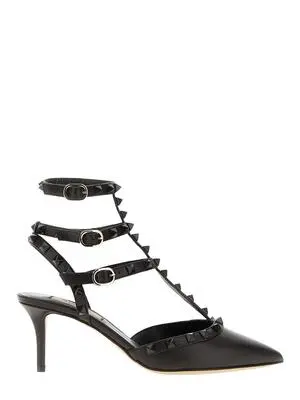 Valentino Garavani Valentino Rockstud High-Heeled Sandals Brown