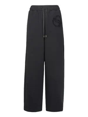 Stella McCartney S-wave Drawstring Wide-leg Pants - Black