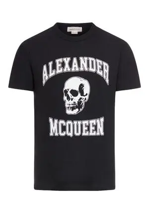 Alexander McQueen Graphic Printed Crewneck T-shirt - Black