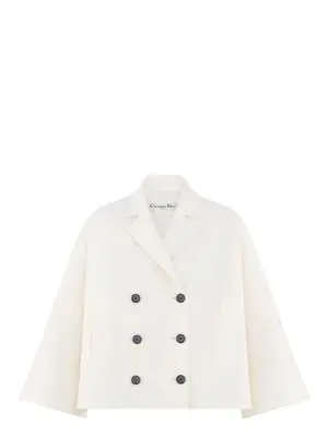 Dior Double Breasted Peacoat - White