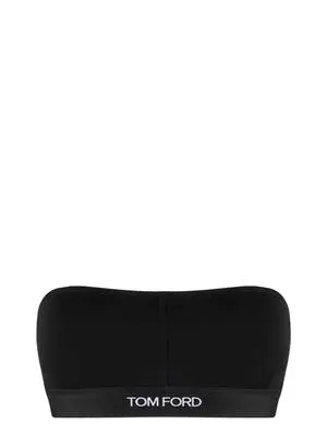 TOM FORD Logo Bandeau Bra - Black