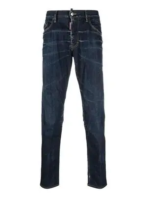 Dsquared2 Logo Patch Skater Jeans - Black