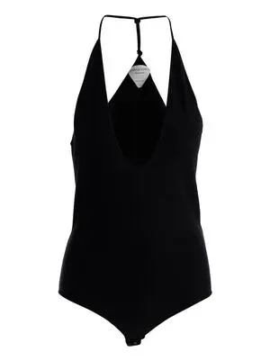 Bottega Veneta Plunge Neckline Bodysuit - Black