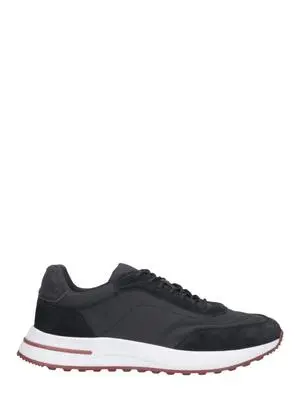 Loro Piana Week End Walk Suede Panelled Sneakers - Black