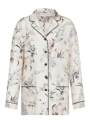 Dior All-over Floral Printed Button-up Shirt - White