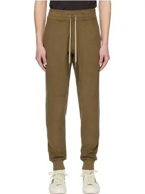 TOM FORD Tapered Leg Drawstring Track Pants - Green