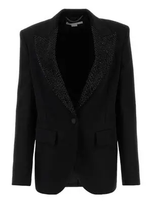 Stella McCartney Single Breasted Embellished Blazer - Black