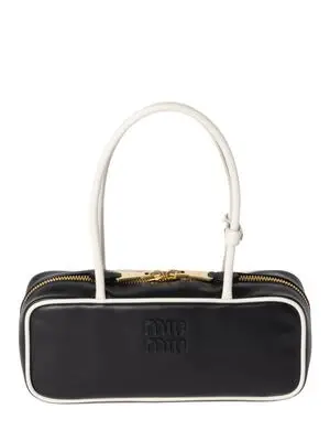 Miu Miu Beau Zipped Tote Bag - Black/white