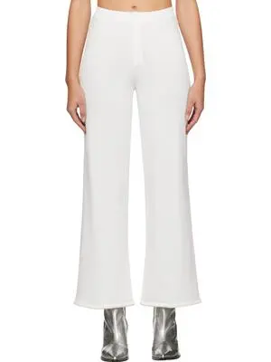 SIMONMILLER Rib Knit Wide-leg Trousers - White