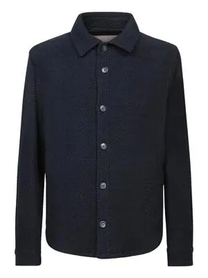 Herno Buttoned Long Sleeve Shirt Jacket - Black