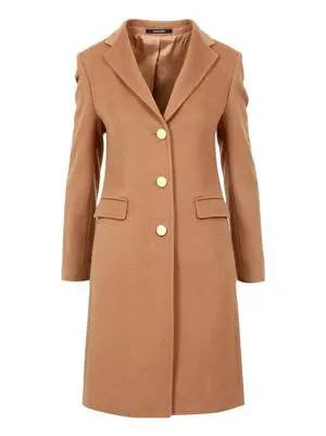 Tagliatore Single-breasted Long Coat - Pink