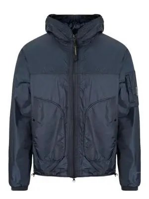 C.P. COMPANY Hooded Zip-up Casual Jacket - Blue