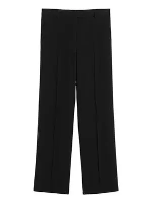 TOTEME Straight Leg Pants With Slit Cuffs - Black