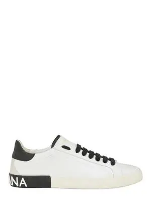 Dolce & Gabbana Portofino Lace-up Sneakers - White