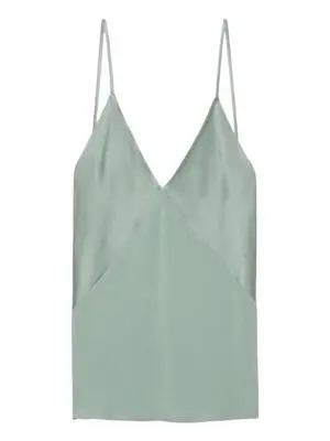 FORTE_FORTE Forte Forte Satin Spaghetti Strap Top Lichene