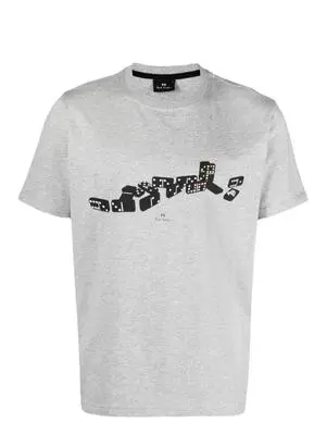 Paul Smith Dominoes Graphic-print Organic-cotton T-shirt - White