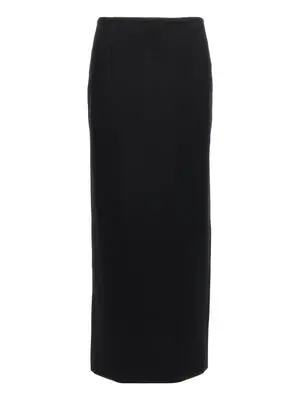 Auralee Stretch Double Face Knit Maxi Skirt - Black