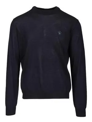 Versace Medusa Embroidered Crewneck Jumper - Black