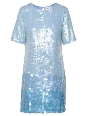 P.a.r.o.s.h Sequin Embellished Mini Dress - Blue