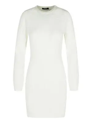 Balmain Balmain Monogram Knitted Mini Dress No