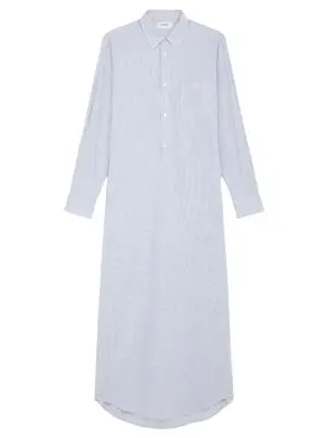 Celine Celine Long Striped Cotton Shirt Dress No