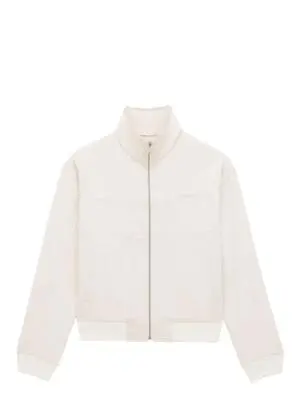 Saint Laurent Teddy Jacket In Satin - Off-white