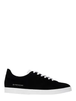 Givenchy Town 4g Debossed Suede Sneakers - Black