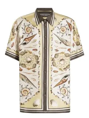 DOLCE & GABBANA Dolce  Gabbana Shell Printed Short-Sleeved Shirt