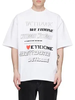 We11Done Logo-print Cotton T-shirt - White