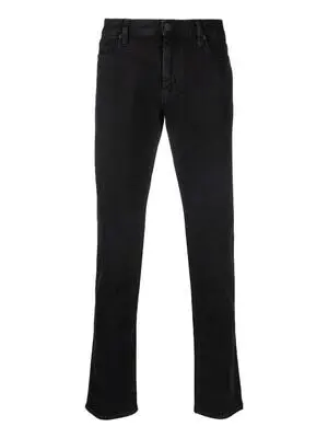 Emporio Armani Emporio Armani Low-Rise Slim-Cut Straight-Leg Jeans Black